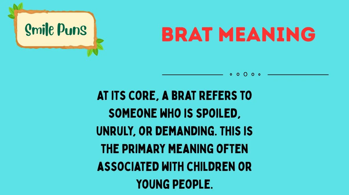 Brat Meaning: What Does “Brat” Really Mean? 2026🧐 - smilepuns.com
